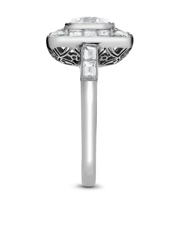 PRAGNELL Platinum Diamond Plaque Ring