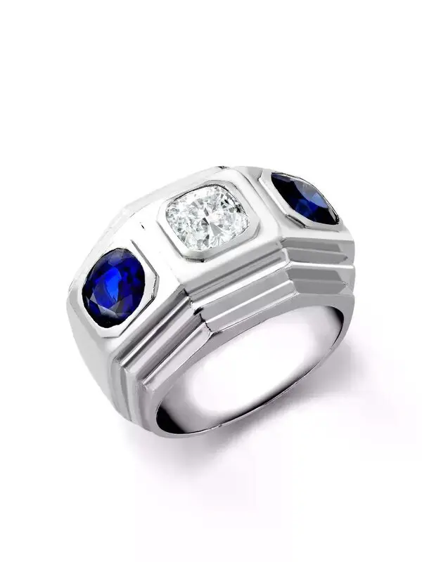 RENE BOIVIN Art Deco Sapphire And Diamond Ring
