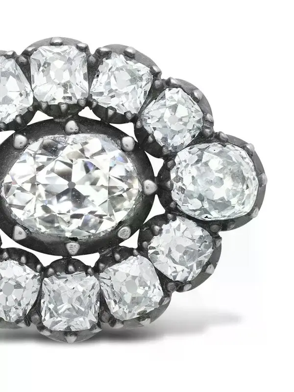 PRAGNELL Late Georgian Diamond Brooch - Silver