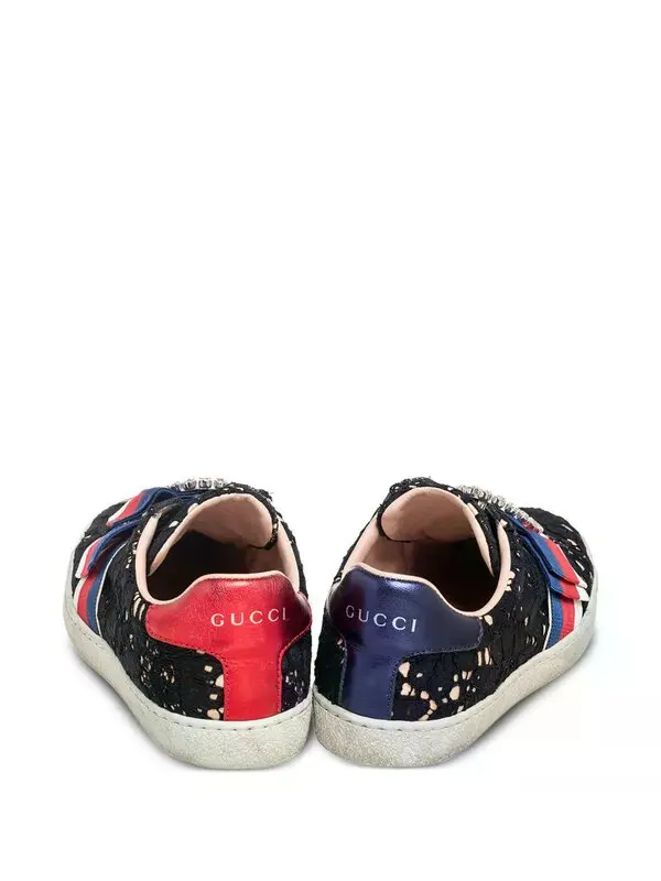 Gucci Ace Lace Detail Sneakers - Black
