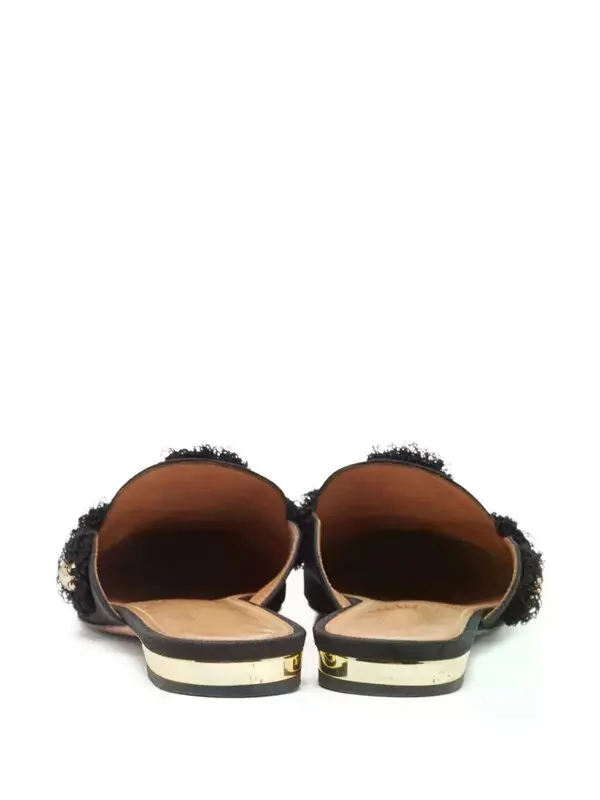 AQUAZZURA Decorative Fringe Detail Mules