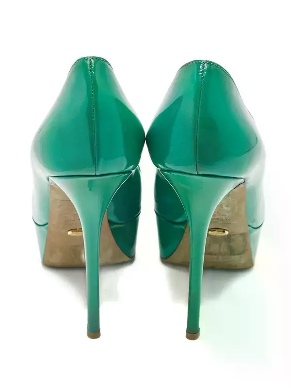 SERGIO ROSSI Peep-toe Pumps - Green