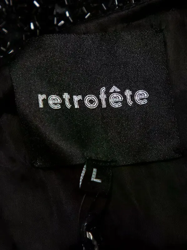 Retrofete Glitter Detailing Scoop Neck Sleeveless Top