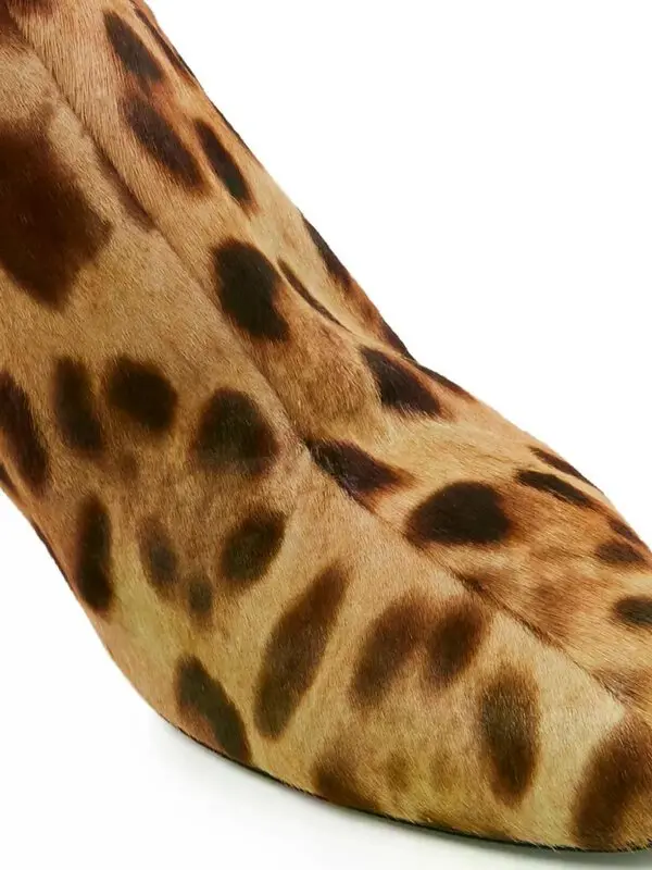 Dolce & Gabbana Knee-high Leopard Print Stiletto Boots