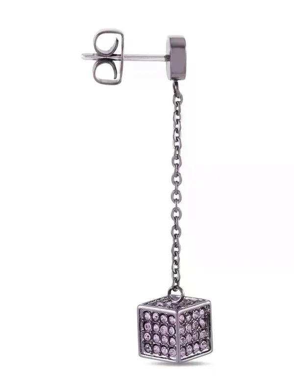 Calvin Klein Crystal Embellished Drop Earrings - Silver