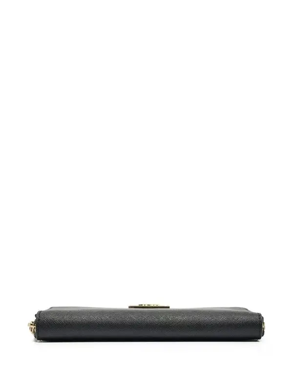 Dkny Textured-leather Zip-around Wallet - Black