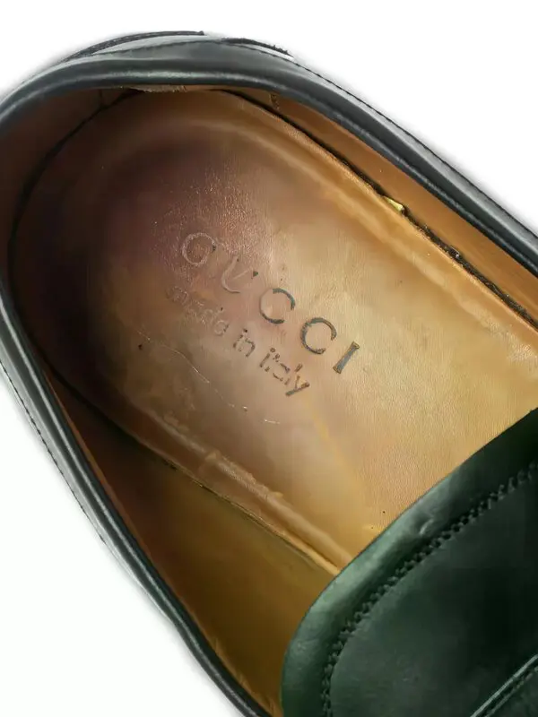Gucci Leather Horsebit Detail Loafers