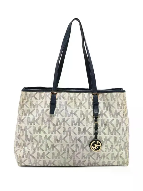 Michael Kors Monogram Canvas Tote Bag - Neutrals