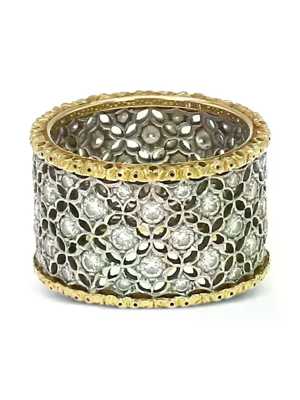 Buccellati 18k Yellow And White Gold Diamond Ring