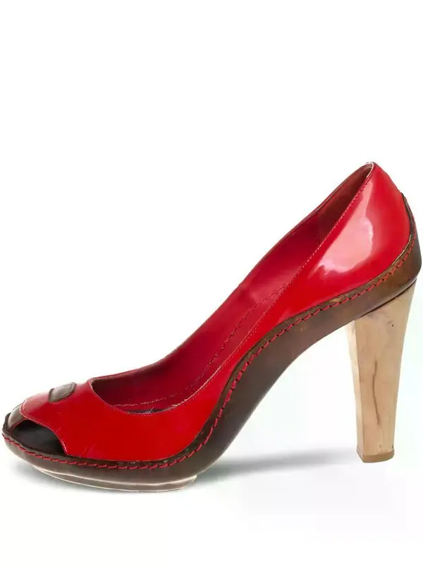 Celine Patent Leather Block Heel Pumps