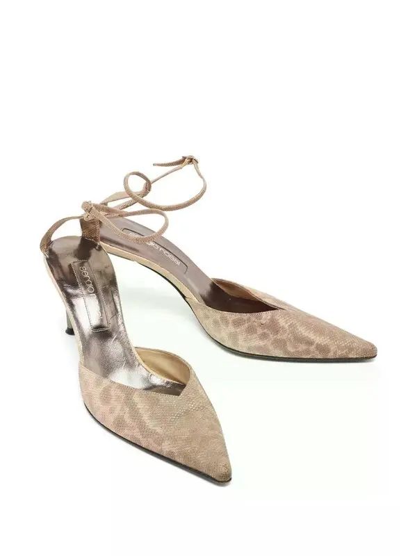 SERGIO ROSSI Beige Animal Pattern Pumps