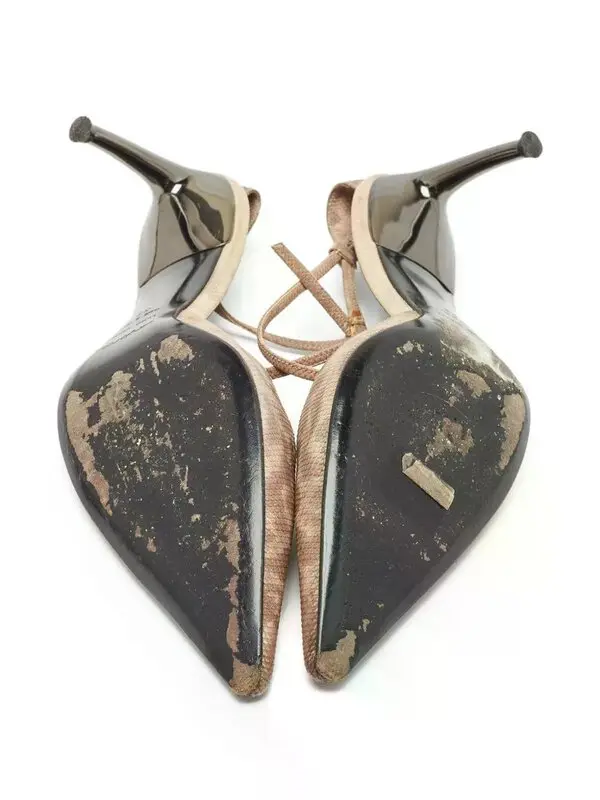 SERGIO ROSSI Beige Animal Pattern Pumps