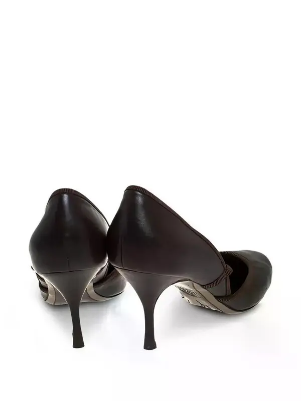 FERRAGAMO Leather Bow Embellished Pumps