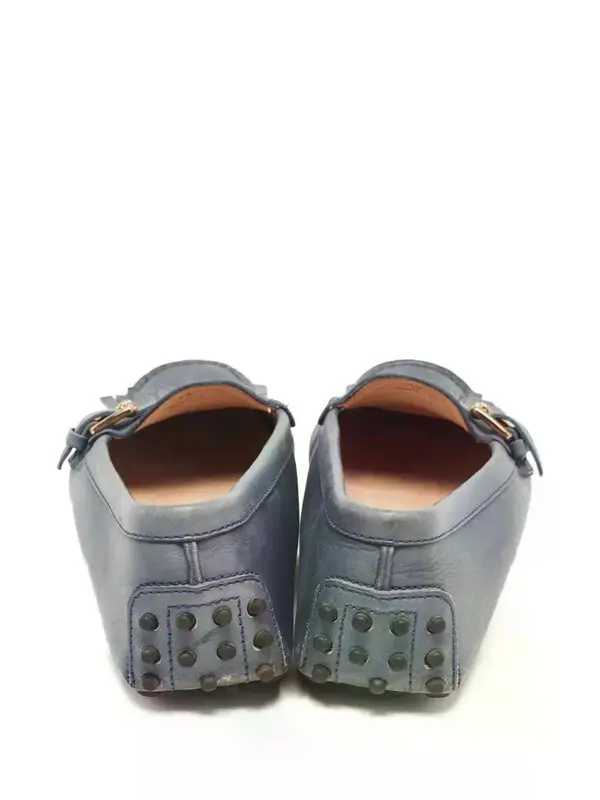 TOD'S Leather Loafers With Fringe And Buckle Detail