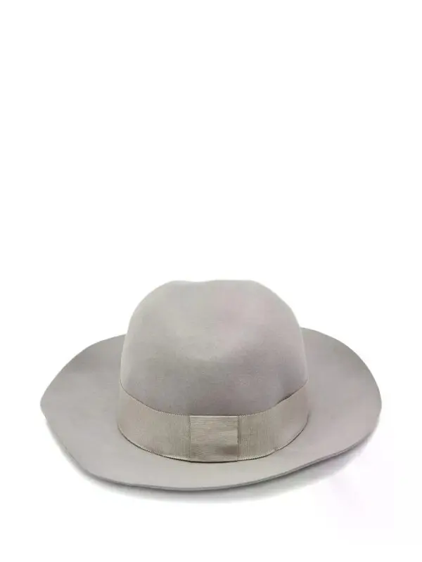 MAISON MICHEL Felt Fedora Hat - Grey