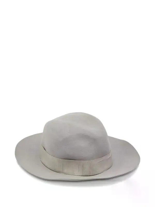 MAISON MICHEL Felt Fedora Hat - Grey