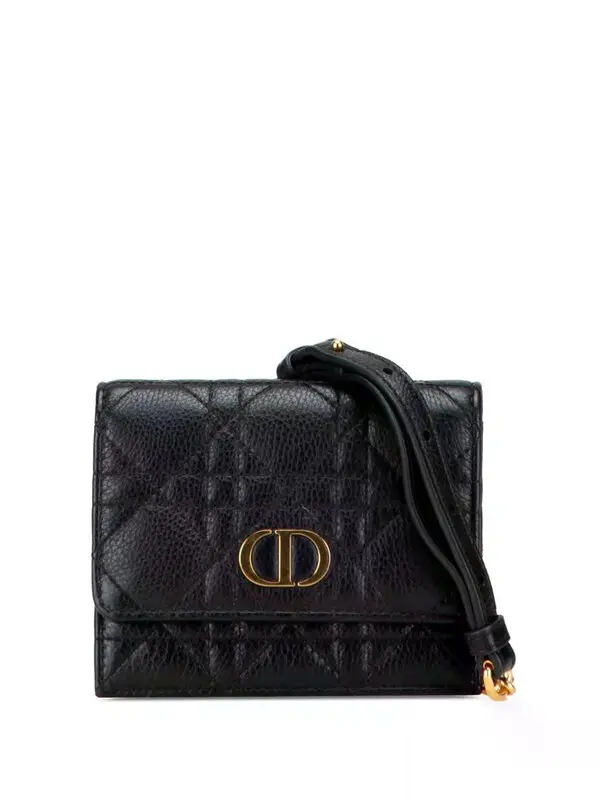 Dior Calfskin Cannage Caro Chain Belt Bag - Black