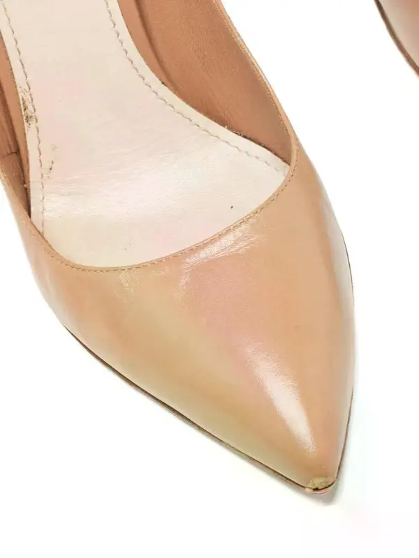 Miu Miu Leather Pointed Toe Stiletto Pumps