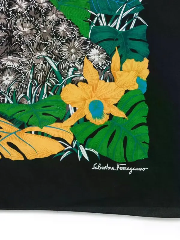 FERRAGAMO 1990's Cotton Scarf