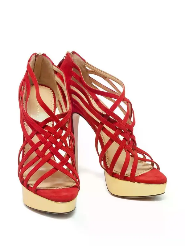 CHARLOTTE OLYMPIA Strappy Platform High Heel Sandals