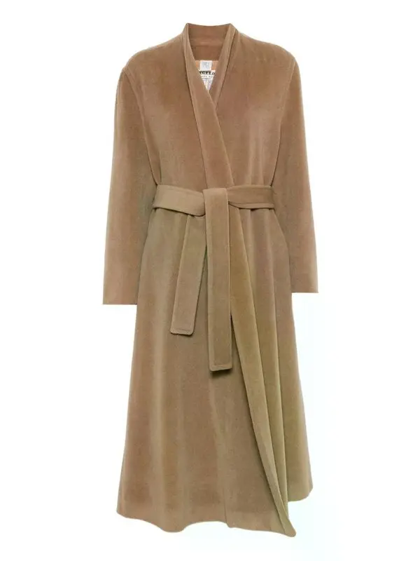 A.N.G.E.L.O. VINTAGE CULT 1980s Wool Blend Belted Coat - Brown