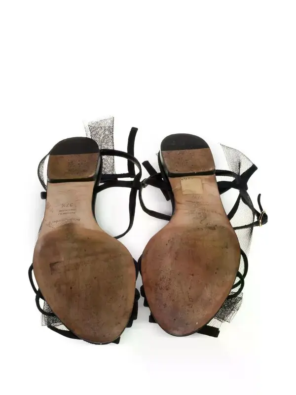 Dolce & Gabbana Bow-detail Mesh Flat Sandals
