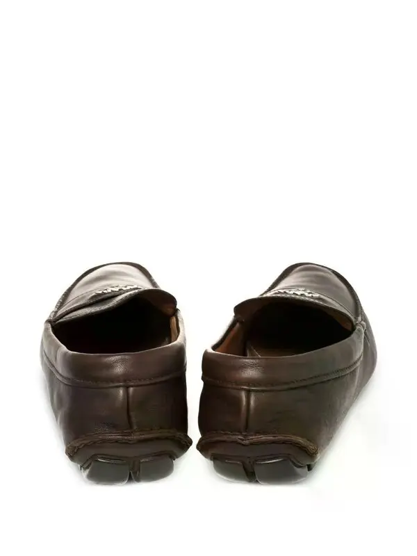 Prada Calf Leather Logo Loafers