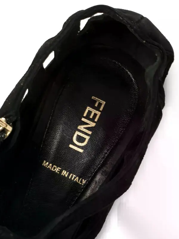 Fendi Suede Peep-toe Stiletto Pumps