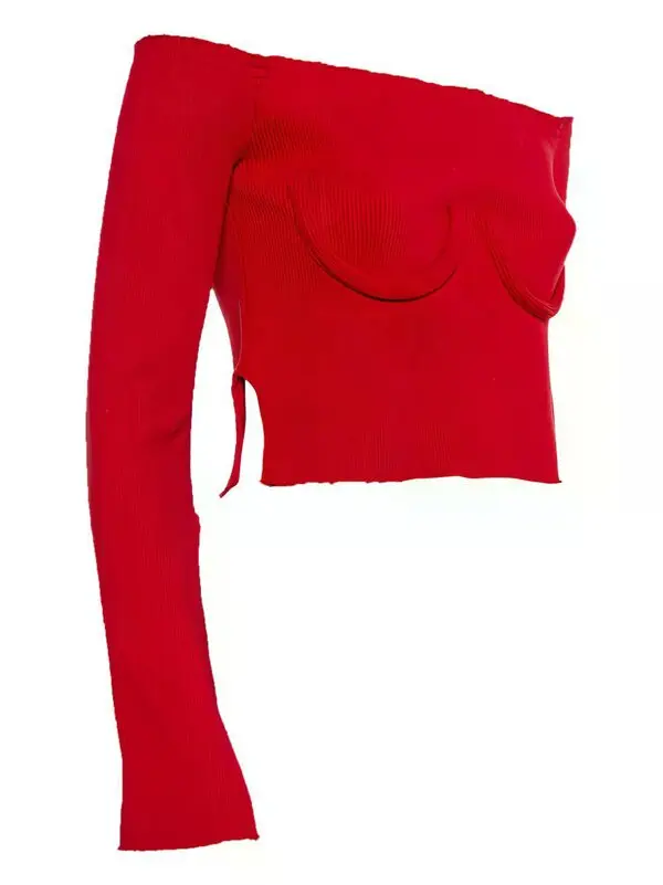 Orseund Iris Off-shoulder Ribbed Top With Underwire Detail