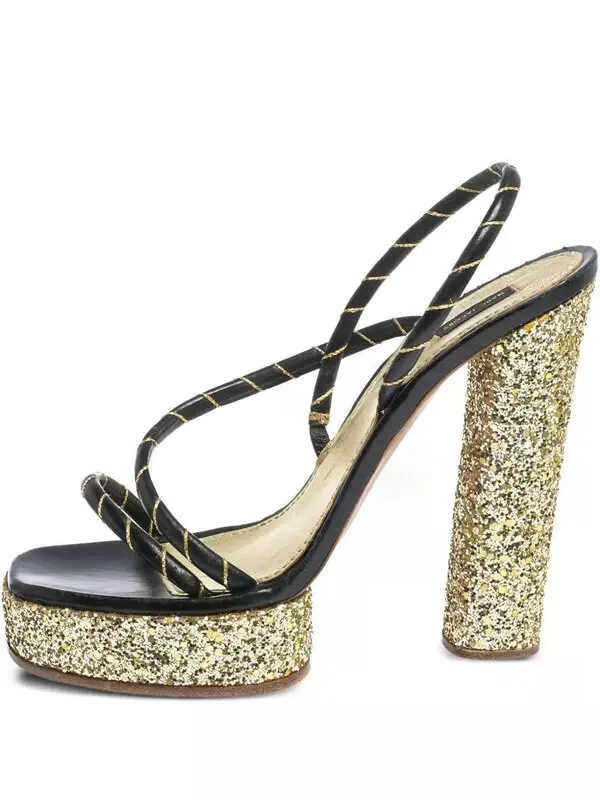 Marc Jacobs Glitter Embellished Platform Sandals