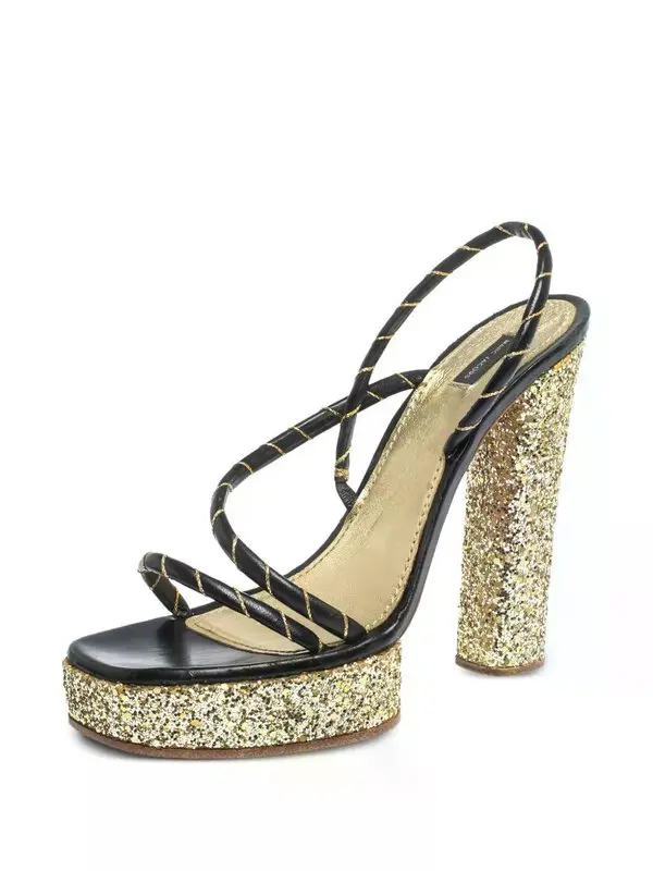 Marc Jacobs Glitter Embellished Platform Sandals