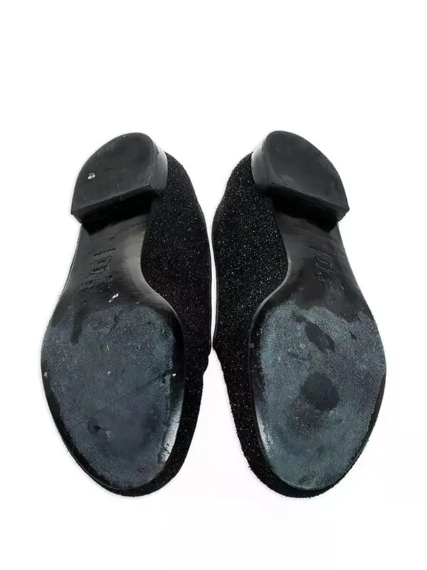 STUART WEITZMAN Glittered Leather Loafers