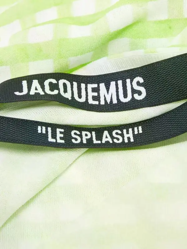 Jacquemus Check-print Long-sleeve Bodysuit