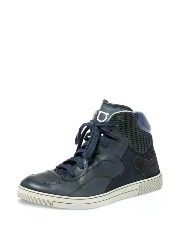 FERRAGAMO High Top Leather Sneakers