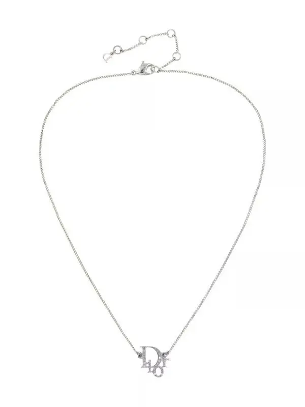 Dior 1990s Logo Pendant Necklace