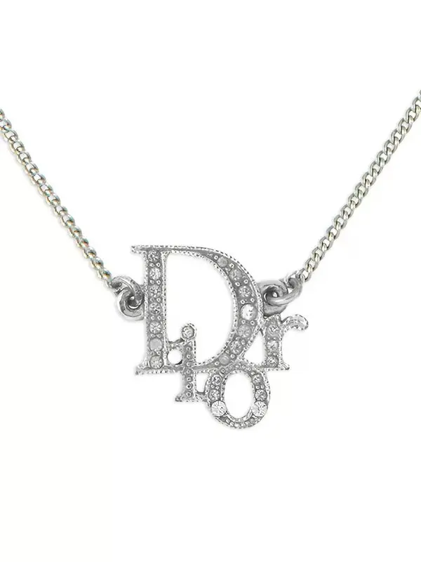 Dior 1990s Logo Pendant Necklace