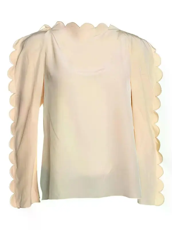 Fendi Long-sleeve Silk Blouse - Neutrals