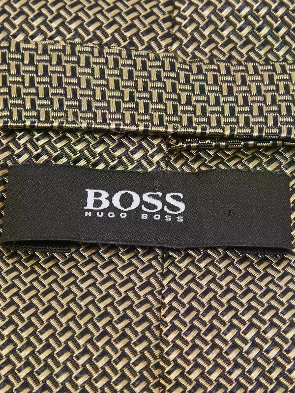 BOSS Textured Weave Neck Tie - Neutrals