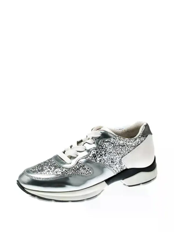 TOD'S Glitter Leather Sneakers