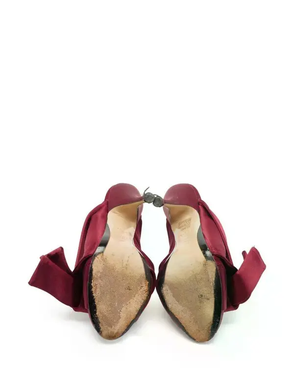 N°21 Satin Bow Mules 120mm
