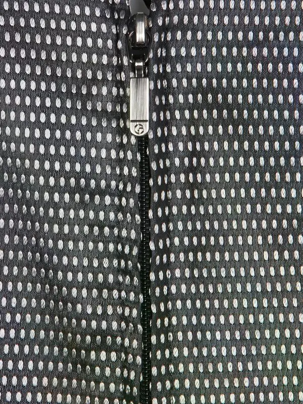 Giorgio Armani Jacquard Zip Jacket With Short Sleeves