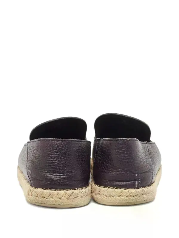 TOD'S Leather Espadrilles - Black
