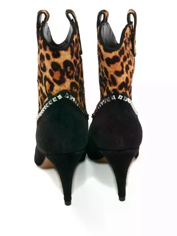 Marc Jacobs Leopard-print Studded Ankle Boots