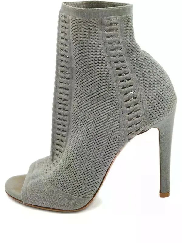 GIANVITO ROSSI Knit Peep-toe Stiletto Boots