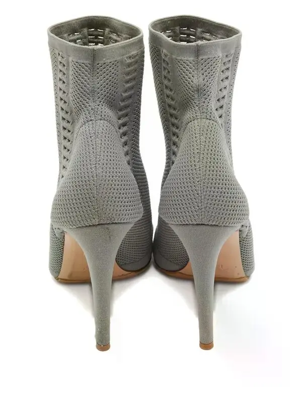 GIANVITO ROSSI Knit Peep-toe Stiletto Boots
