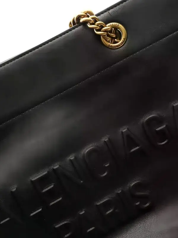 Balenciaga Leather Shoulder Bag With Chain Strap