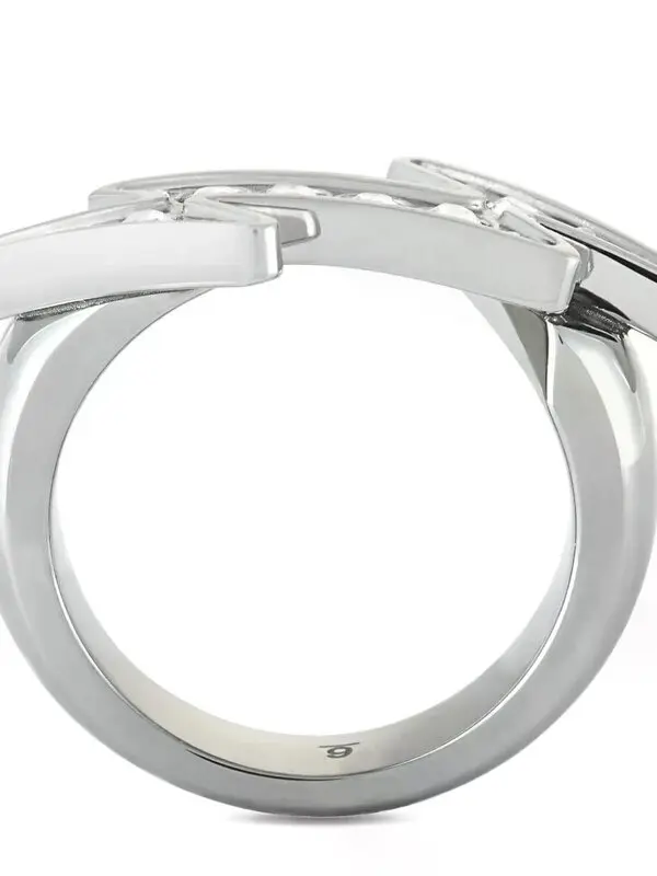 SWATCH Sterling Crystal Embellished Lightning Bolt Ring