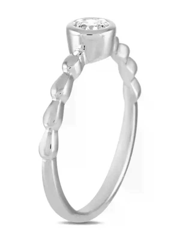 LB EXCLUSIVE 14k White Gold Diamond Solitaire Ring - Silver