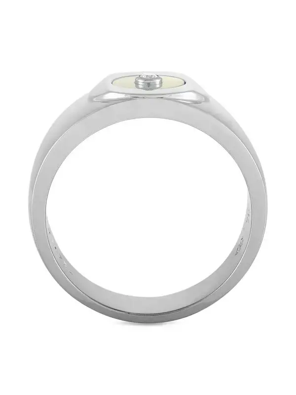 CHARRIOL Sterling Diamond And Mother-of-pearl Ring