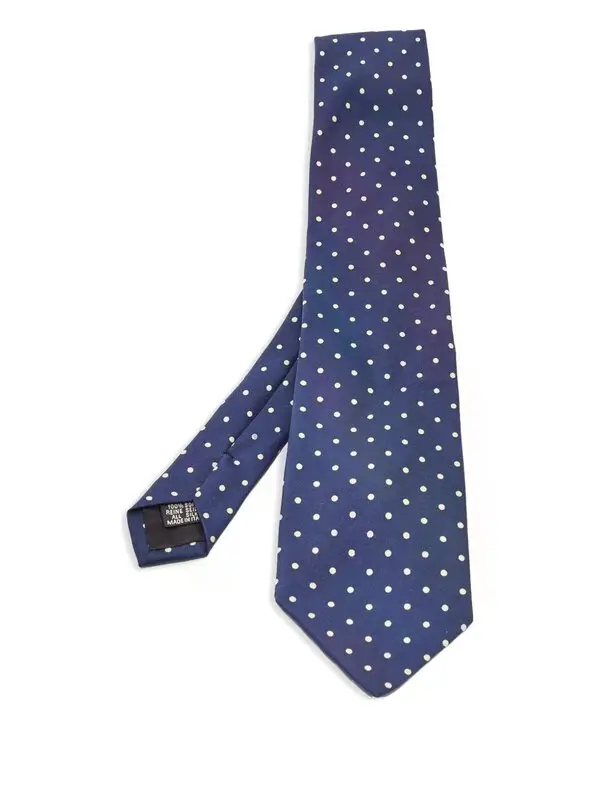 BOSS Silk Polka Dot Tie - Blue